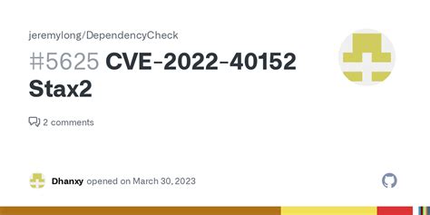 Cve 2022 40152 Stax2 · Issue 5625 · Jeremylongdependencycheck · Github