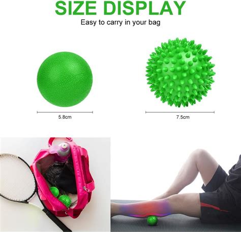 Uraqt Fascia Massage Balls Set 2 Small Hedgehog Balls For Muscle