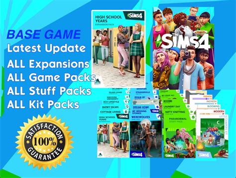 The Sims 4 All Dlc Expansion Packs Windowsonly Etsy Canada