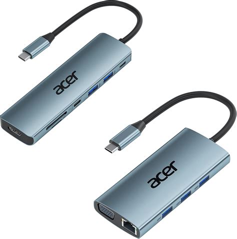 Amazon Com Acer In Usb C Hub Bundle With In Usb C Hub Usb Gen And Gbps Type C