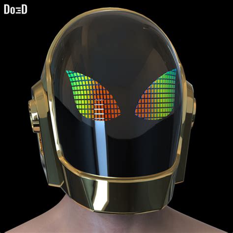 Daft Punk Gold Guy Manuel De Homem Christo Helmet 3d Printable Model