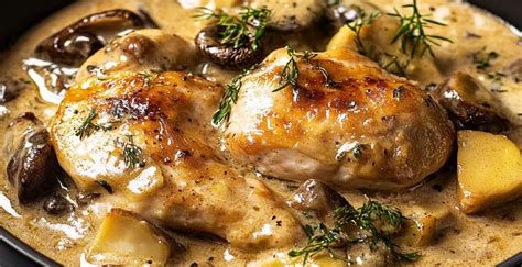 Recette Savoureuse Poulet Au Porto Et Champignons