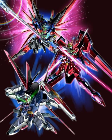 Shimashun Destiny Gundam Spec Ii Immortal Justice Gundam Impulse Gundam Gundam Gundam Seed