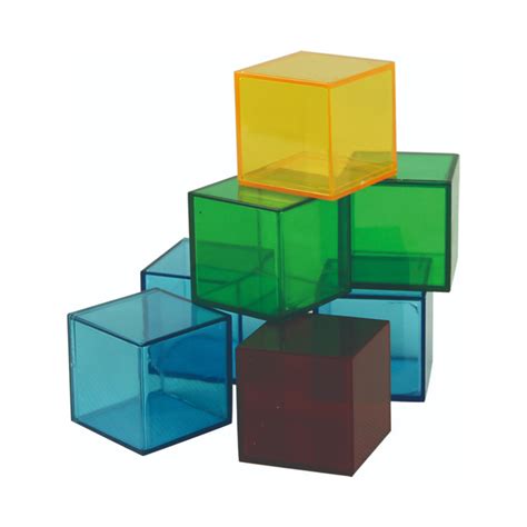 Translucent Cubes Construction Set 36 Pieces Educational Equipment Supplies