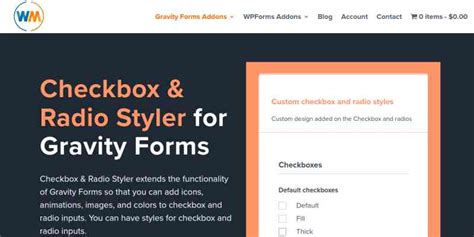 Checkbox And Radio Inputs Styler For Gravity Forms Pluginizer