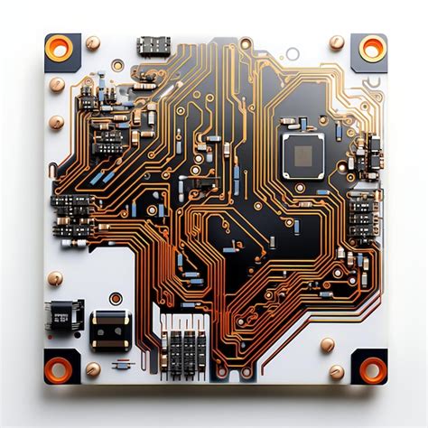 Premium Ai Image Basic Circuits Electronics Copper Tracings Soldered