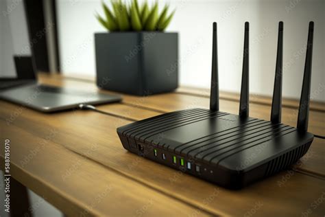 Router On The Table Router Is A Device That Forwards Data Packets