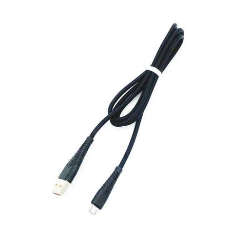 Кабель Denmen D19V Silicone Micro USB 2 4A 1M чорний Denmen