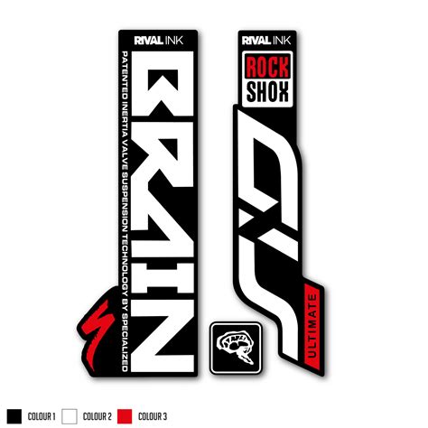 Rockshox SID BRAIN Mtb Fork Stickers Rival Ink Design Co