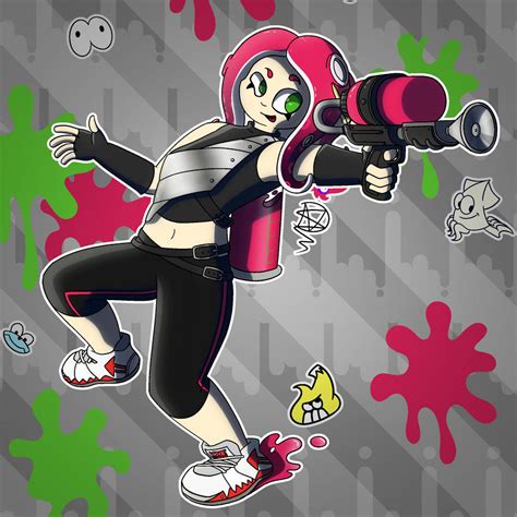 Octoling Girl Splatoon Post Tf By Veemodraw On Deviantart