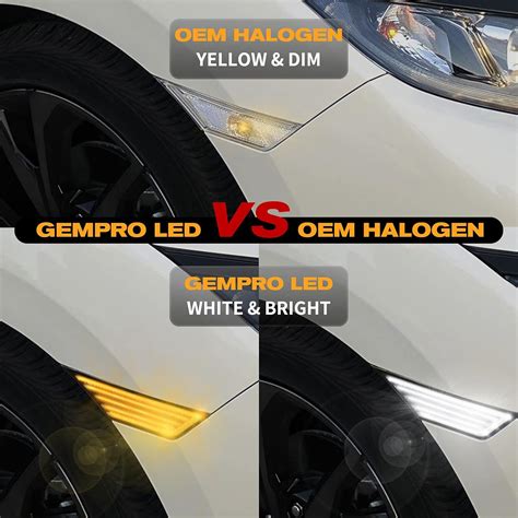Gempro Switchback Luces Led Laterales De Lente Ahumada Luces Direccionales Secuenciales De