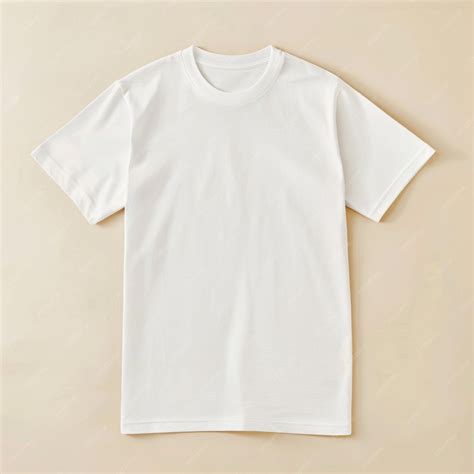 Premium Photo Plain Shortsleeved White Cotton Tshirt
