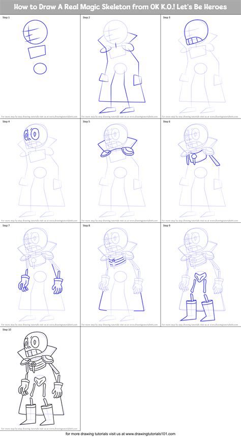 How To Draw A Real Magic Skeleton From Ok Ko Lets Be Heroes Ok Ko
