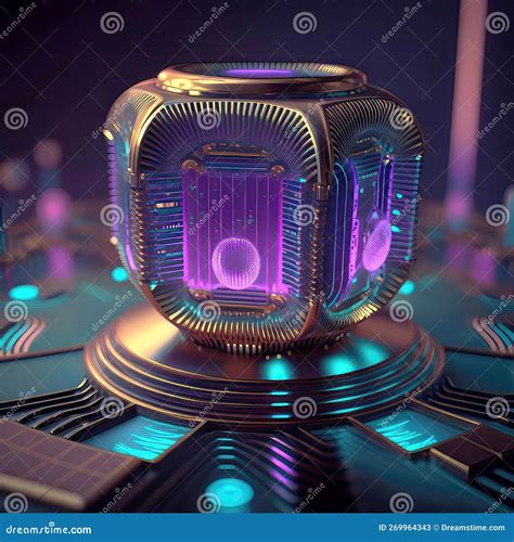 Seeing Through The Quantum Computing Revolution With Transparency And Pink Neon Stock