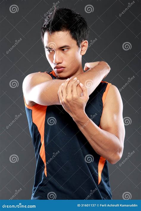 Male Fitness Stretching Stock Image Image Of Sport Body 31601137