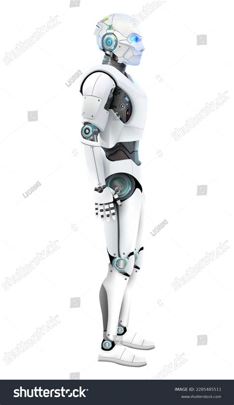 cyborg ai detailed vector machine learning stock vector royalty free
