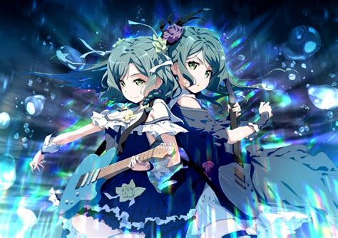 Twins Fan Art Green Hair Bang Dream Hikawa Sayo Hikawa Hina Hd
