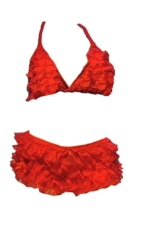 Classic Frilly Bra And Knicker Set Burlesque Lingerie┃starlinelingerie