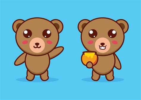 Vector Set Of Cute Bear Characters 5146831 Vector Art At Vecteezy