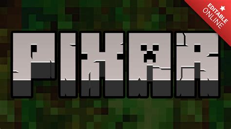 Pixar Logotipos Minecraft Generador De Efectos De Texto