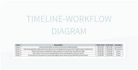 Timeline Workflow Diagram Excel Template And Google Sheets File For Free Download Slidesdocs