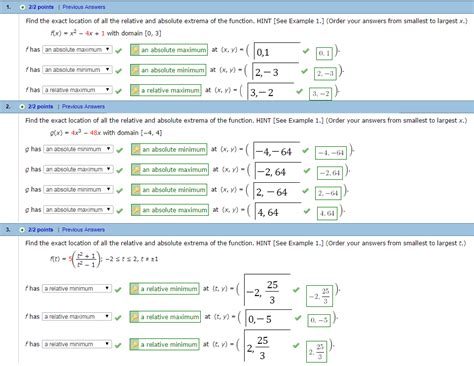 Solved Find The Exact Location Of All The Relative And Chegg