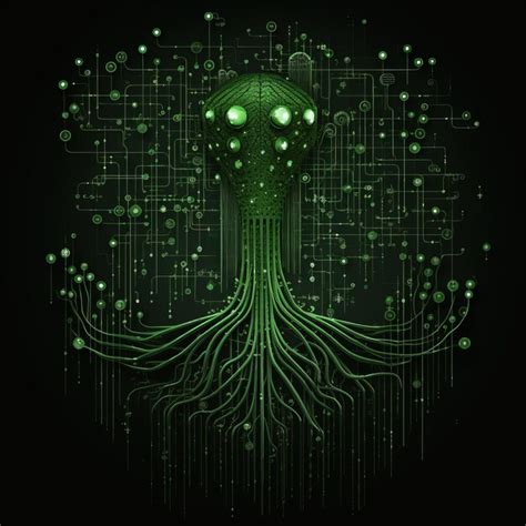 premium ai image tentacle serenity unveiling the green matrix of