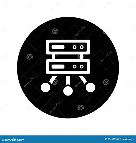 Connect Database Sharing Icon Rounded Vector Design Stock Vector