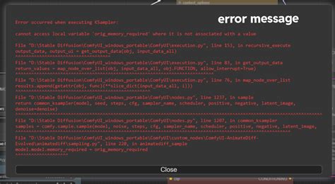 Animatediff Error Rcomfyui