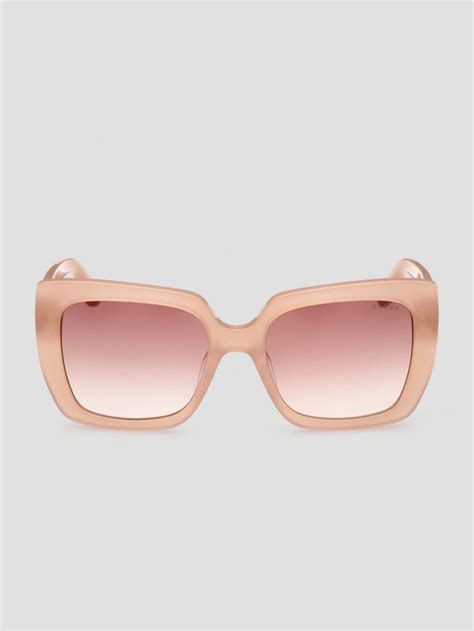 Square Logo Print Plastic Sunglasses Guess