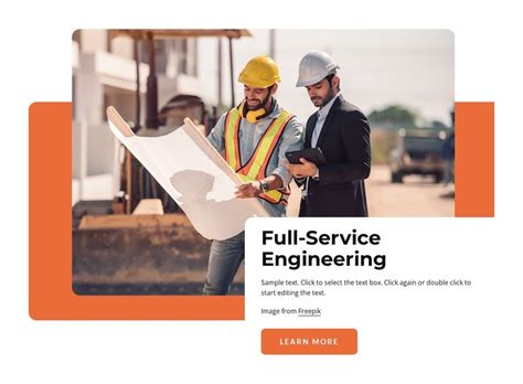 architectural engineering css template by nicepage