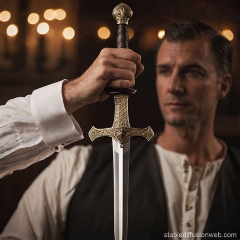 Templar With Sword And Dagger Stable Diffusion Online