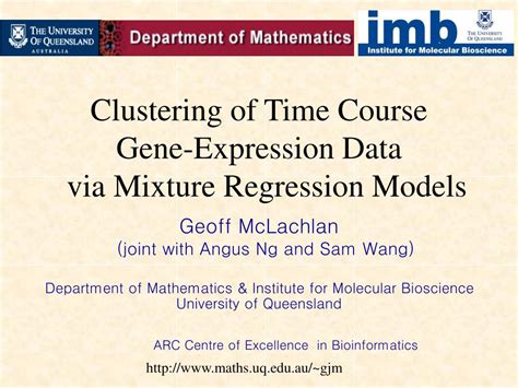 Ppt Clustering Of Time Course Gene Expression Data Via Mixture