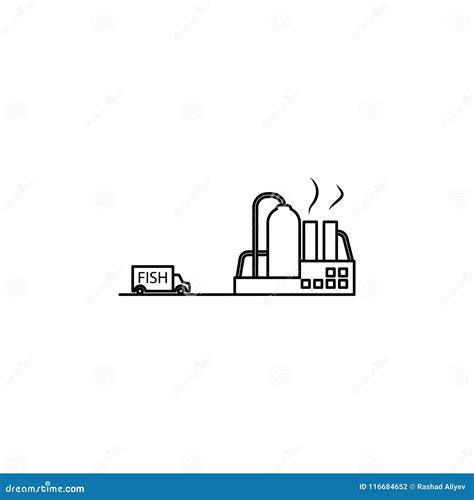 Fish Processing Plant Icon Element Of Fishing Industry Icon For Mobile
