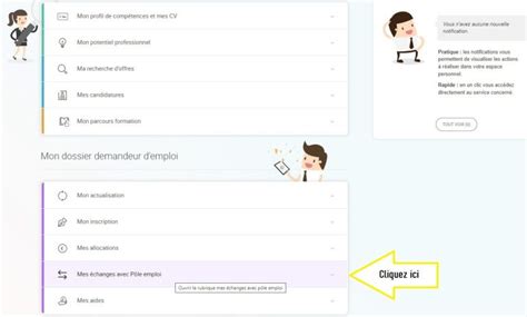 Où trouver mes courriers sur le site pôle emploi
