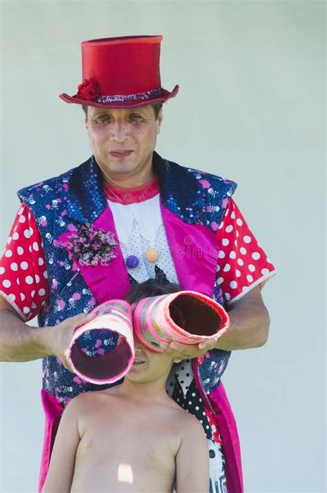 Omer Beer Sheva Israel Clown With Tennis Balls And A White Poodle