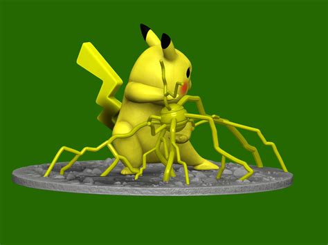 Pikachu Pokémon Two Options 3d Model By Naeem32