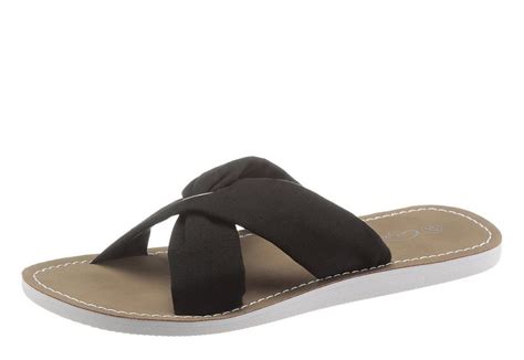 City Walk Pantolette Sommerschuh Schlappen Mit Kreuzbandage
