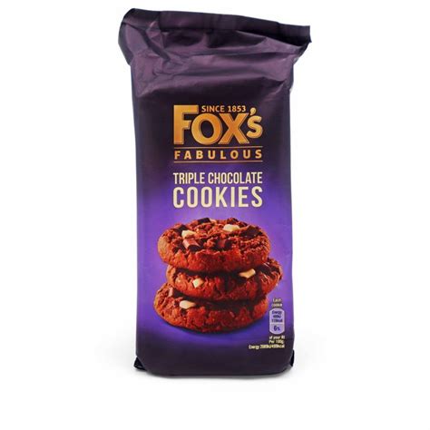 Foxs Biscuits Triple Chocolate Cookies 175g Triple Chocolate