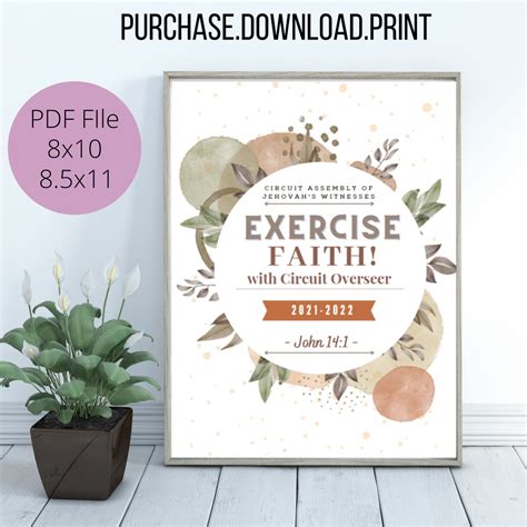 Jw Circuit Assembly With Circuit Overseer Exercise Faith 2021 2022 Digital Prints Jw