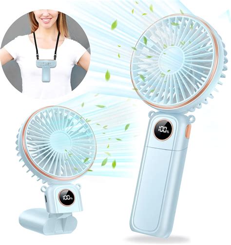 Portable Handheld Fan 5200mah Usb Rechargeable Foldable