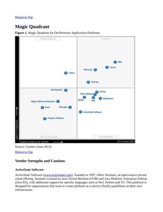 Magic Quadrant For On Premises Application Platforms PDF