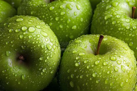 신선한 녹색 사과