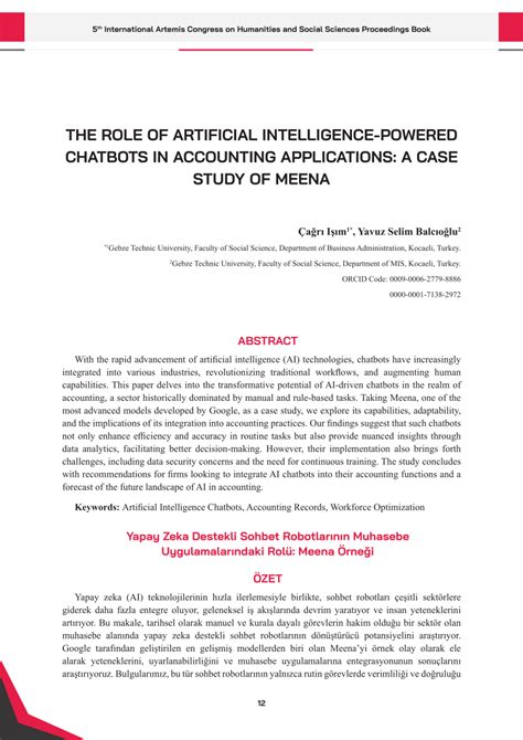 pdf the role of artificial intelligence powered chatbots in accounting applications a case