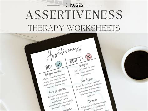 Assertiveness Therapy Worksheets Boundary Worksheets Shadow Work Social Workers