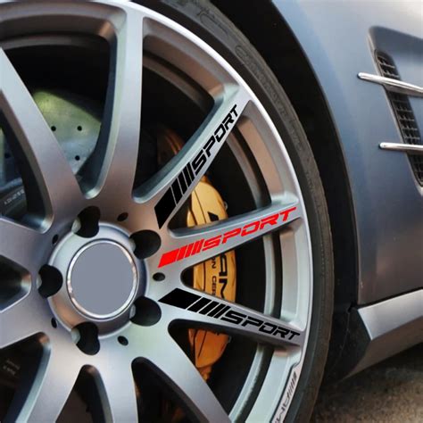 Otomobil Hub I In 4 Adet Spor Spor Kartmalar Araba Lastik Sticker D