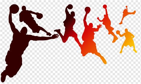 Basketball Nba Playing Basketball Silhouette Figures Sport Public