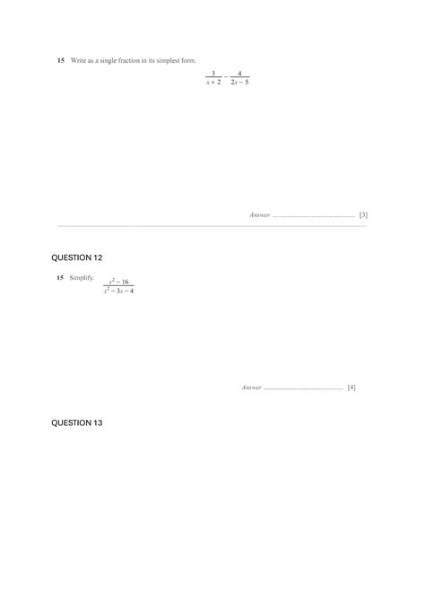 Algebraic Fractions Igcse Mathematicspdf