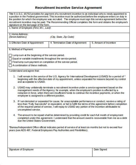 Incentive Agreement Templates 13 Free Word Pdf Format Download
