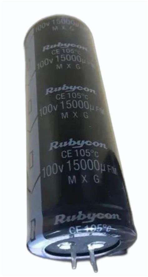 1500 Uf Aluminium 100v Black Rubycon Capacitor For Electrical Surface